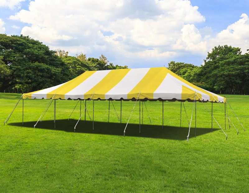 20′ x 40′ Yellow & White Tent - Drake Tent Rental